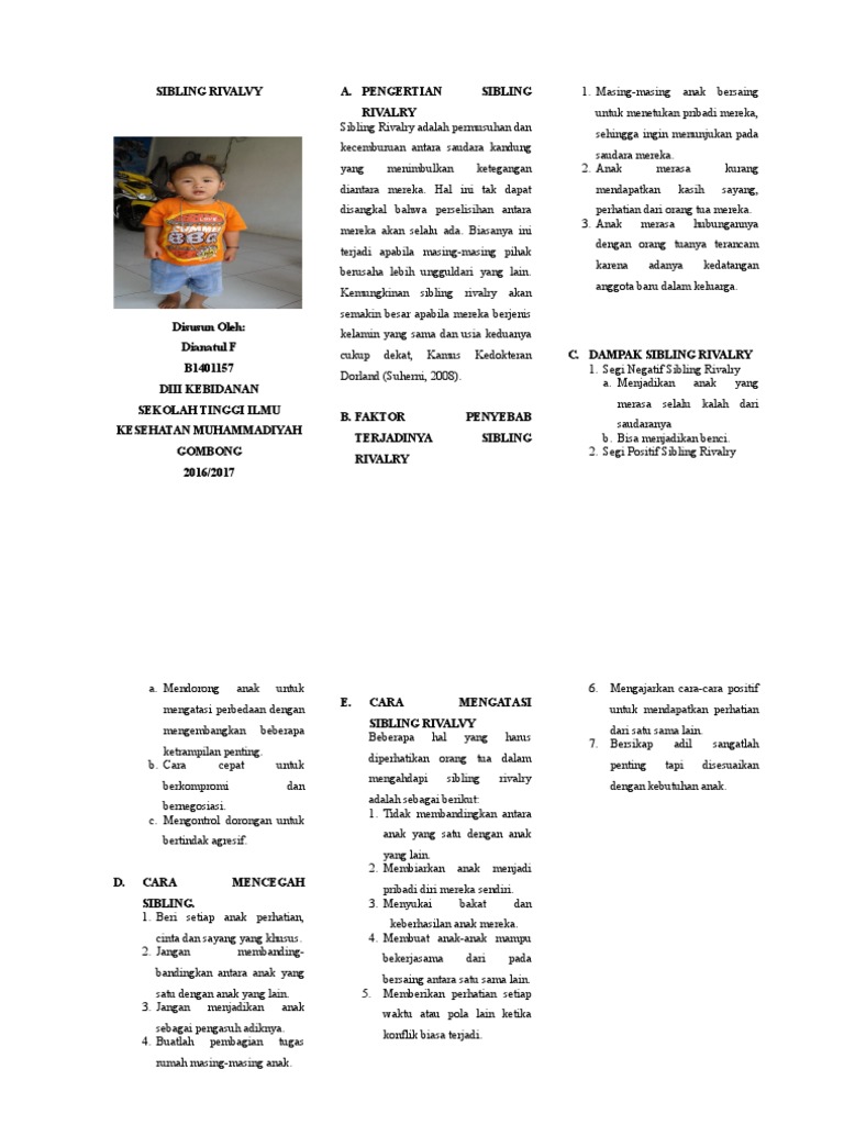 Leaflet SIBLING RIVALVY | PDF