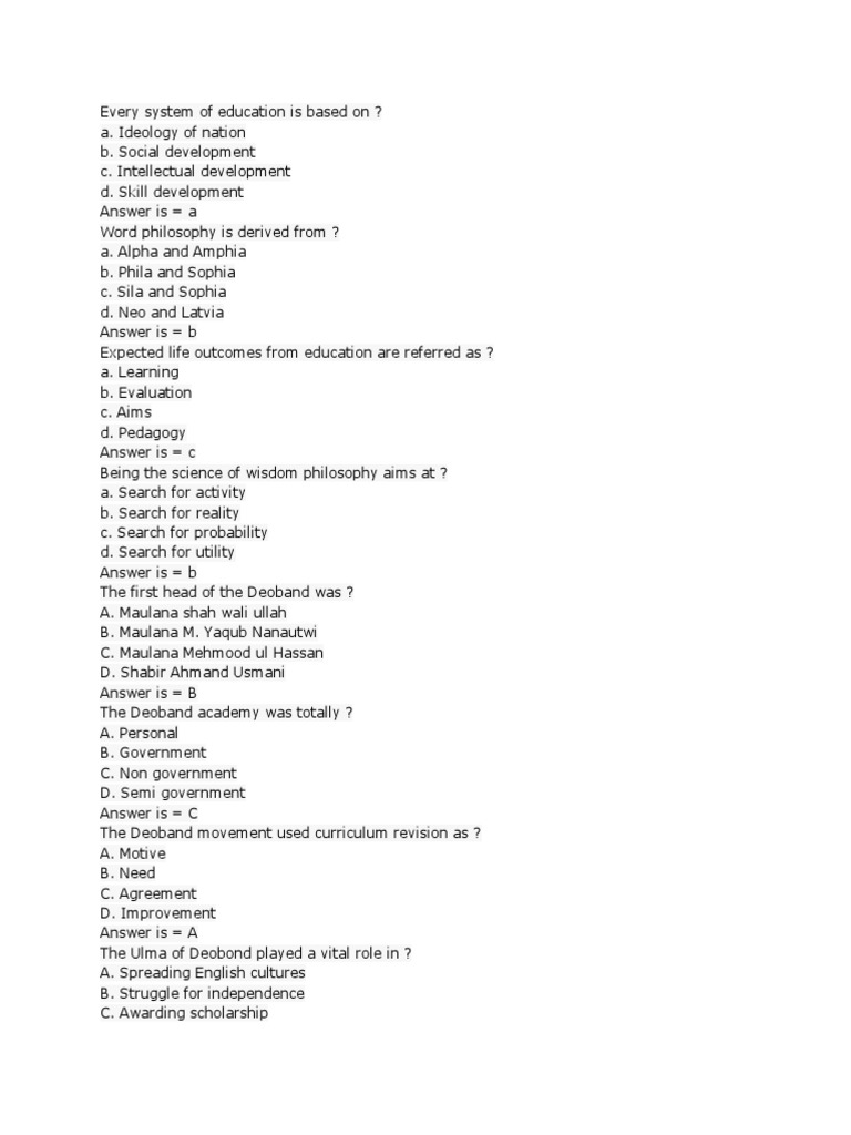 Testing and Evaluation MCQs | PDF | Educational Assessment | Test ...