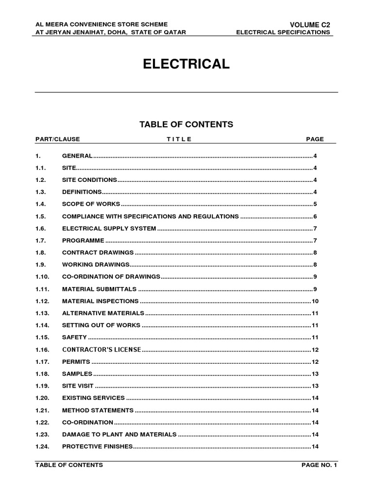 Section 17874 - Electrical Specifications | PDF | Electrical Wiring | Electrical Connector