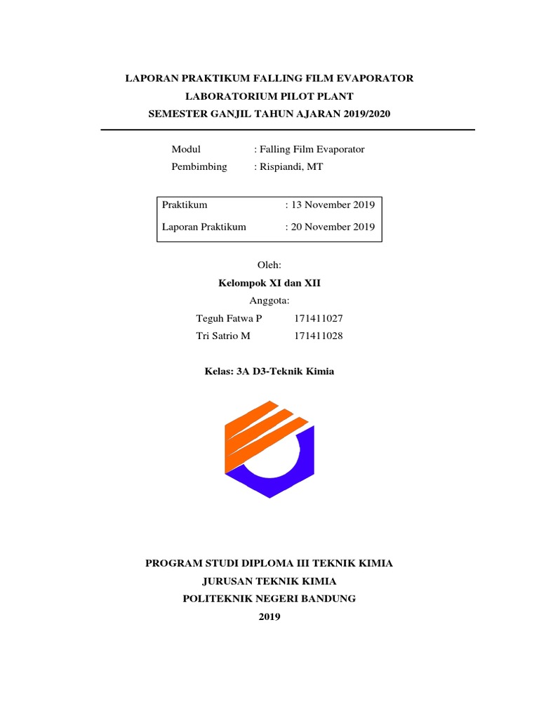 Laporan Praktikum Falling Film Evaporator | PDF | Griya & Taman | Sains ...