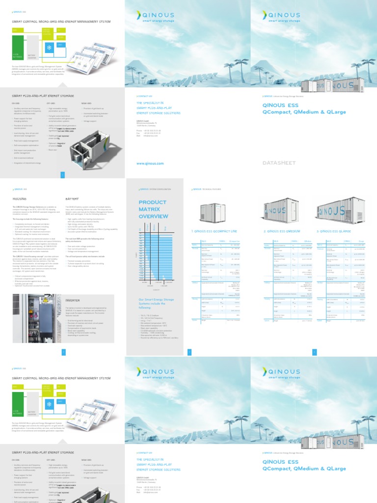 QINOUS ESS Datasheet PV PDF | PDF | Electrical Grid | Photovoltaic System