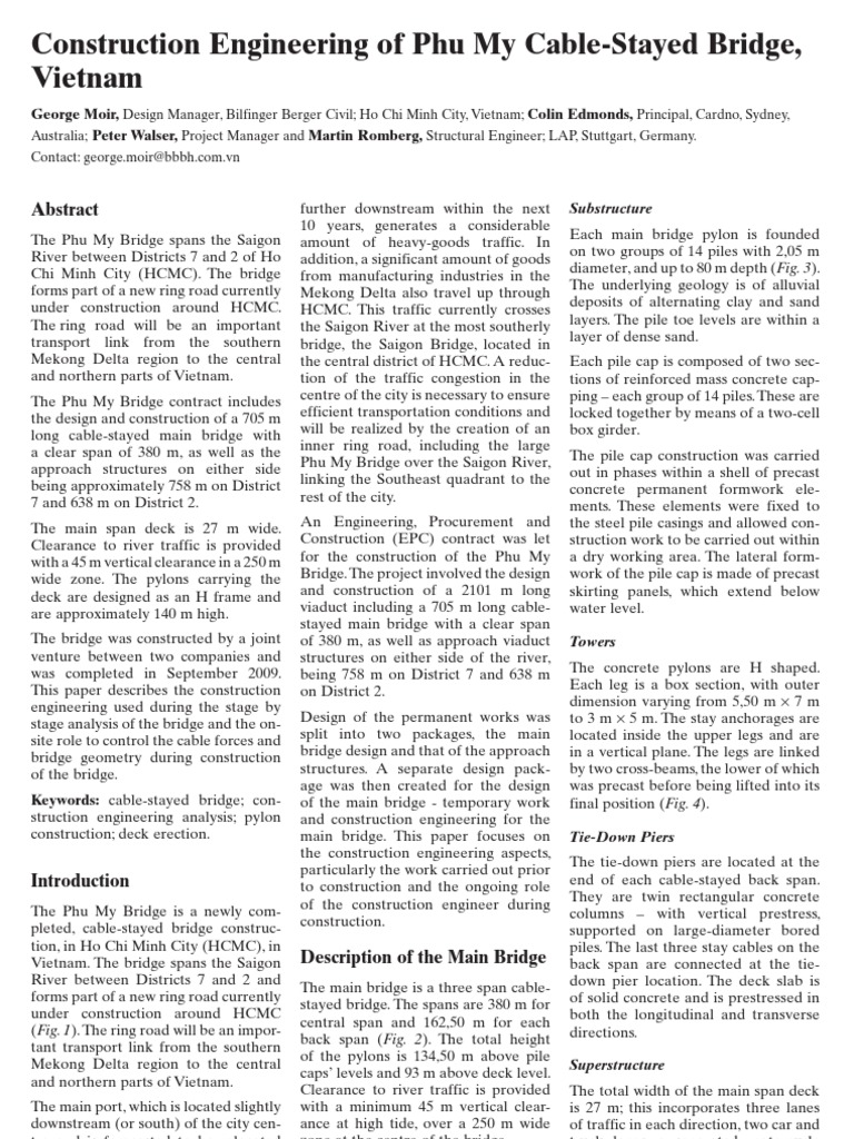 Phu My Bridge | PDF | Ho Chi Minh City | Beam (Structure)