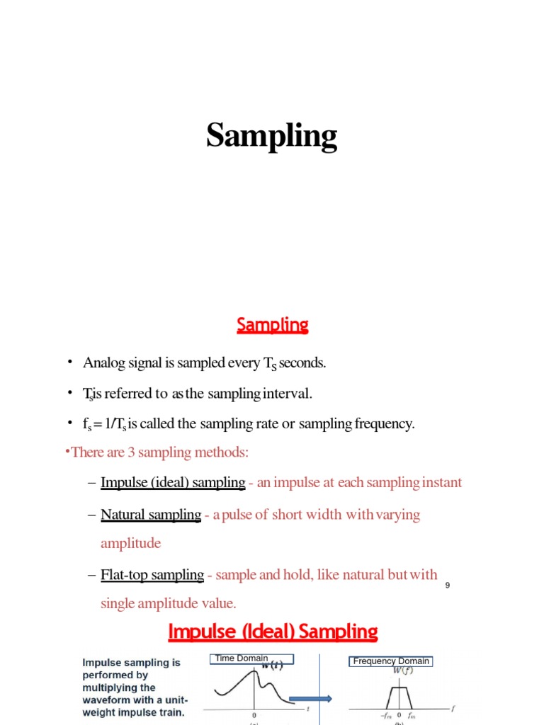 Sampling | PDF | Sampling (Signal Processing) | Spectral Density