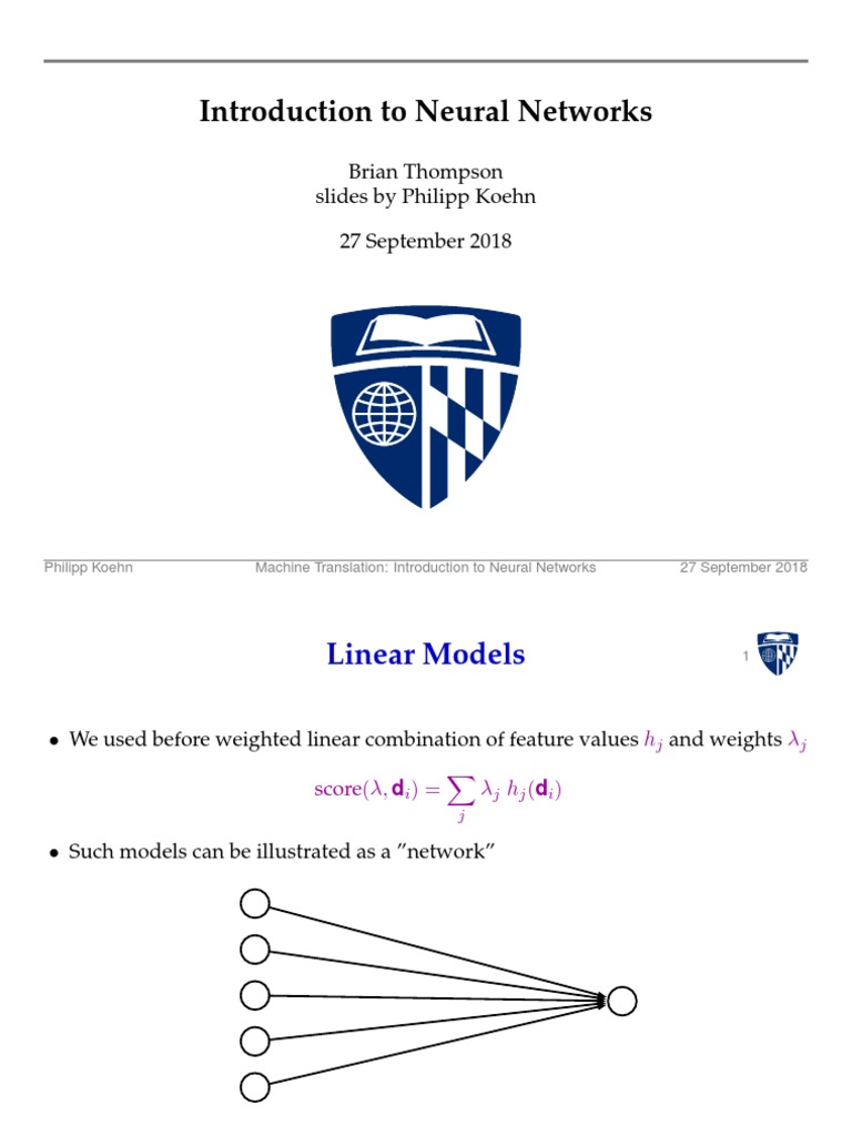 Lecture NN Intro | PDF | Neuron | Dendrite