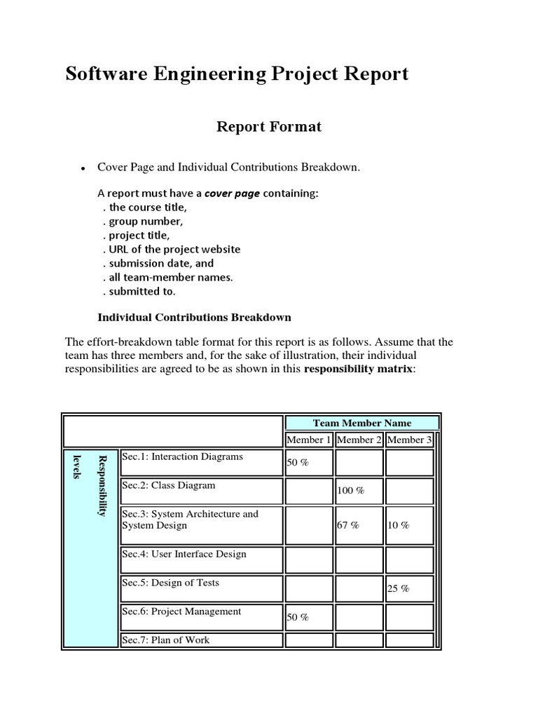 Software Engineering Project Report | PDF | Class (Computer Programming ...