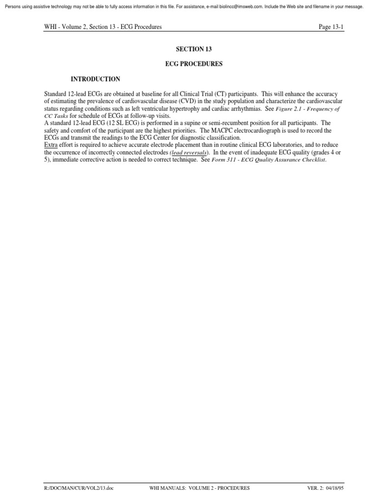 Ecg Procedures PDF | PDF | Electrocardiography | Visual Cortex