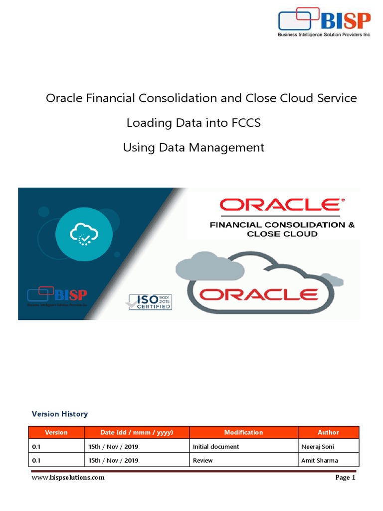 Oracle FCCS Data Load Using Data Management | File Format | Data