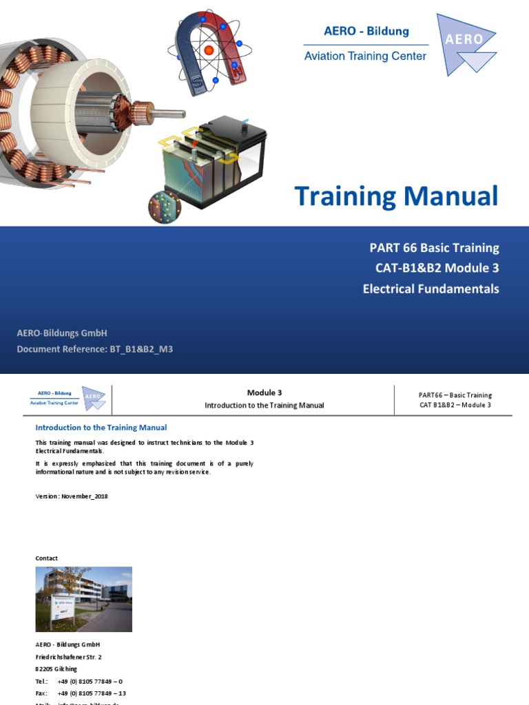 Module 3 - Electrical Fundamentals - CAT - B1 - B2 | PDF | Atoms | Inductor