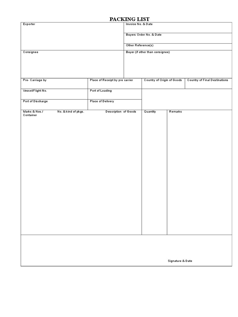 Packing List - 3 Copies | PDF | Consignee | Receipt