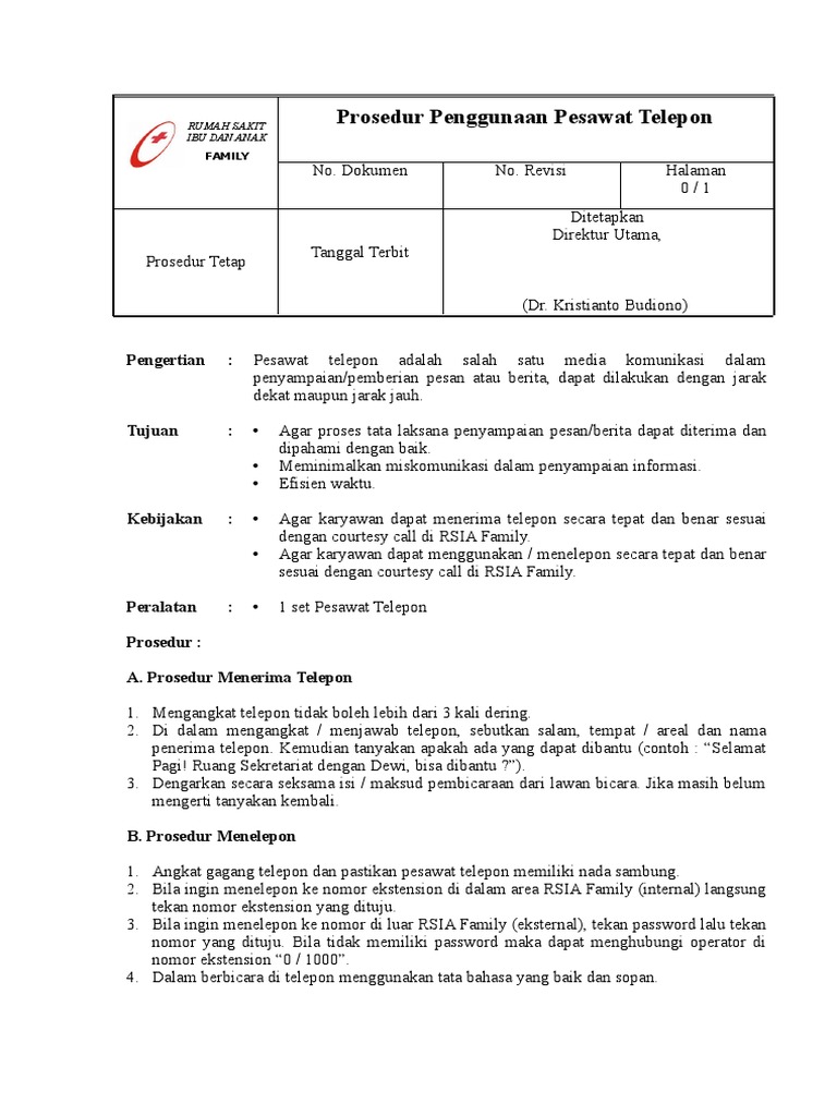 Sop-Penggunaan Pesawat TLP | PDF