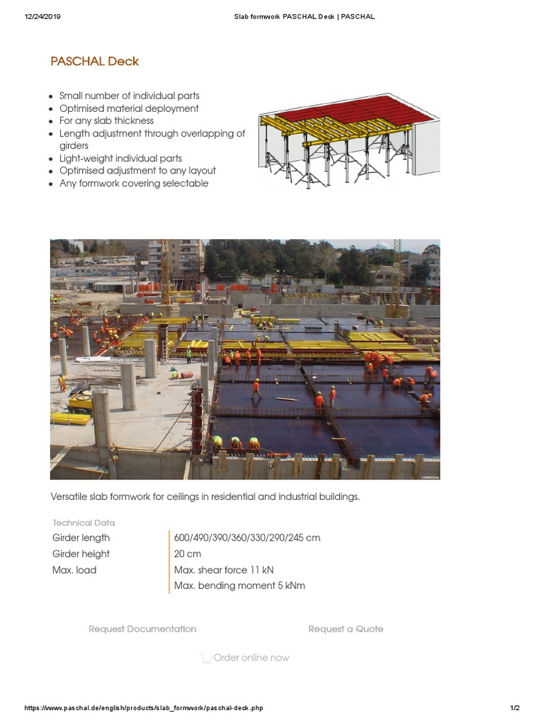 Slab Formwork PASCHAL Deck - PASCHAL | PDF | Buildings And Structures | Art Media