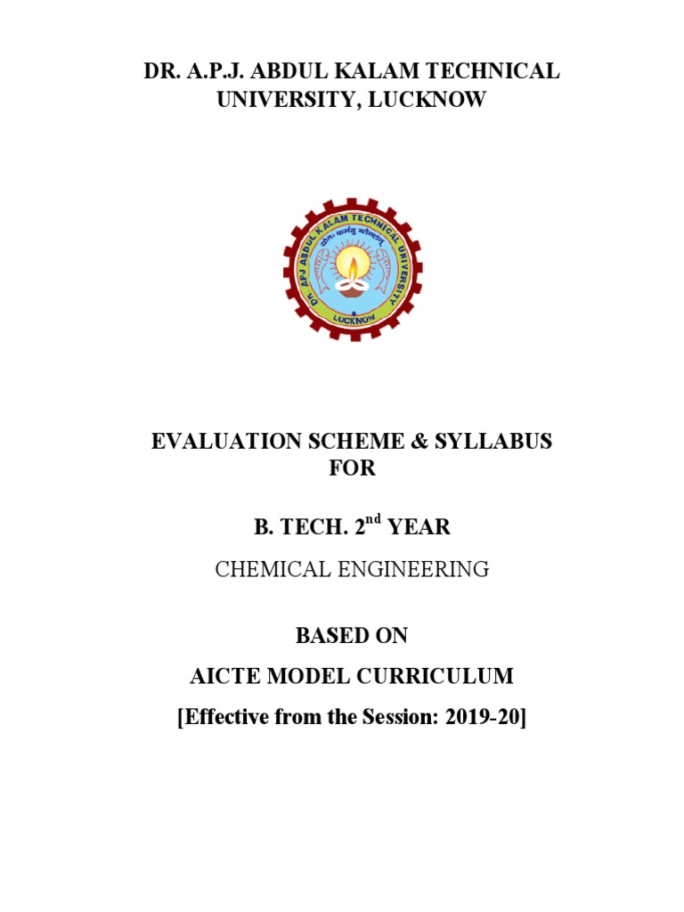 B.Tech. 2nd Year Chemical AICTE Model Curriculum 2019-20 | PDF | Heat ...