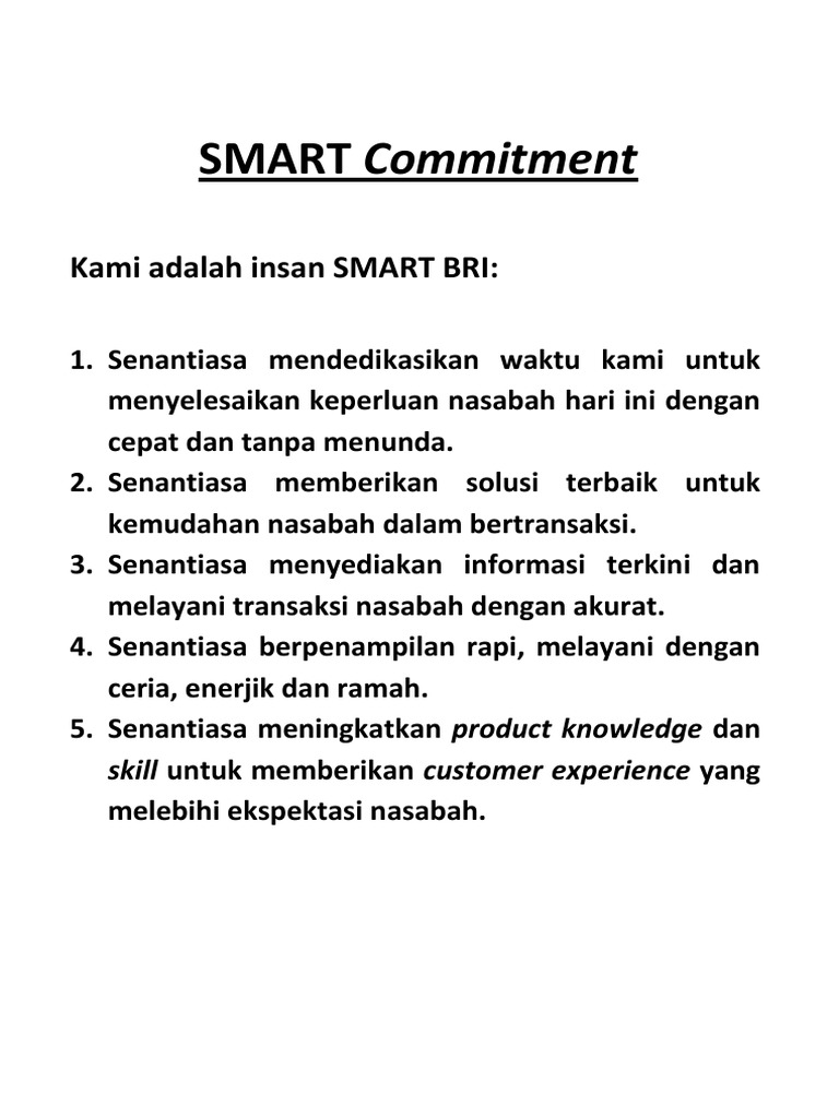 SMART Commitment PDF | PDF