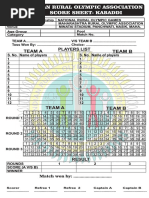 Badminton Score Sheet | PDF | Leisure | Sports