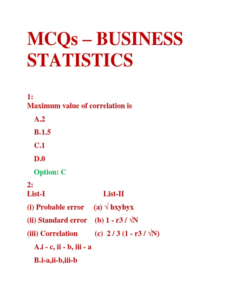 1 PDF | PDF | Correlation And Dependence | Statistical Analysis