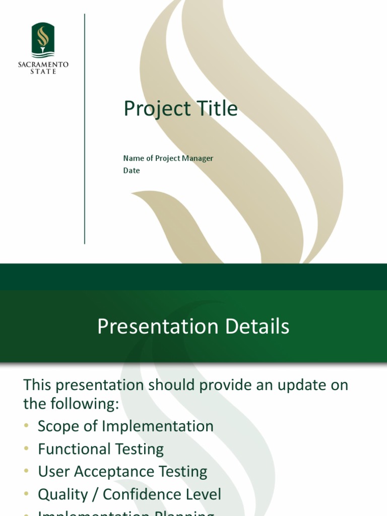 Go/No-Go Project Presentation Template | PDF