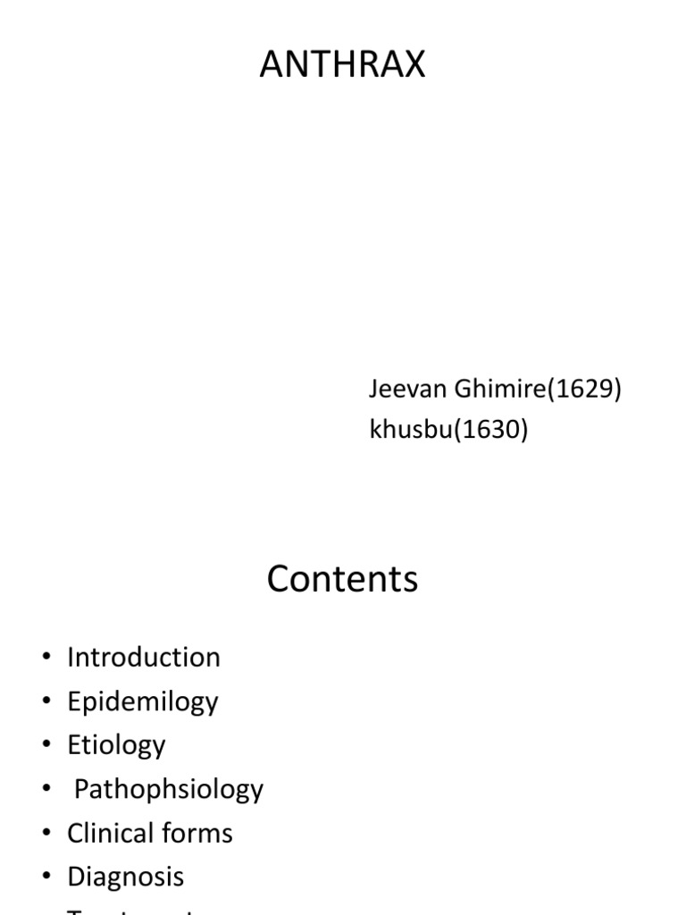 ANTHRAX | PDF | Anthrax | Immunology