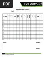 Hand Tool Register Checksheet - Daily | PDF | Tools | Equipment