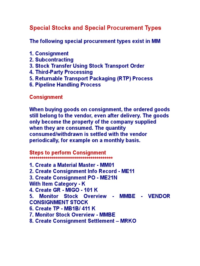 Special Procurement Types | PDF | Procurement | Goods