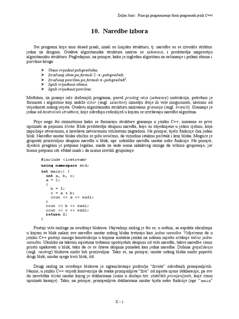 Naredbe Izbora | PDF