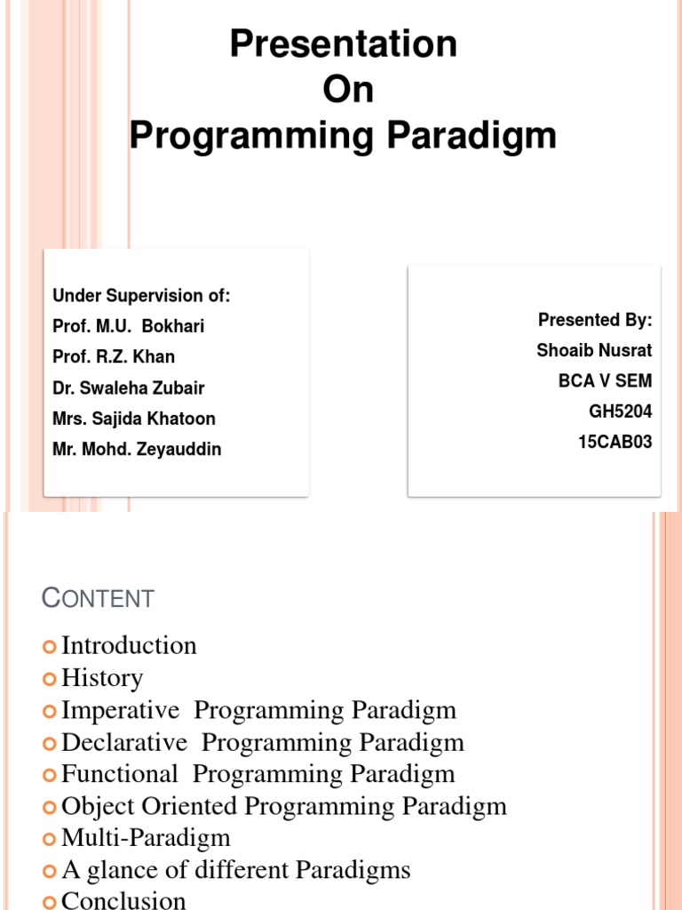 Programming Paradigm | PDF | Programming Paradigms | Object Oriented ...