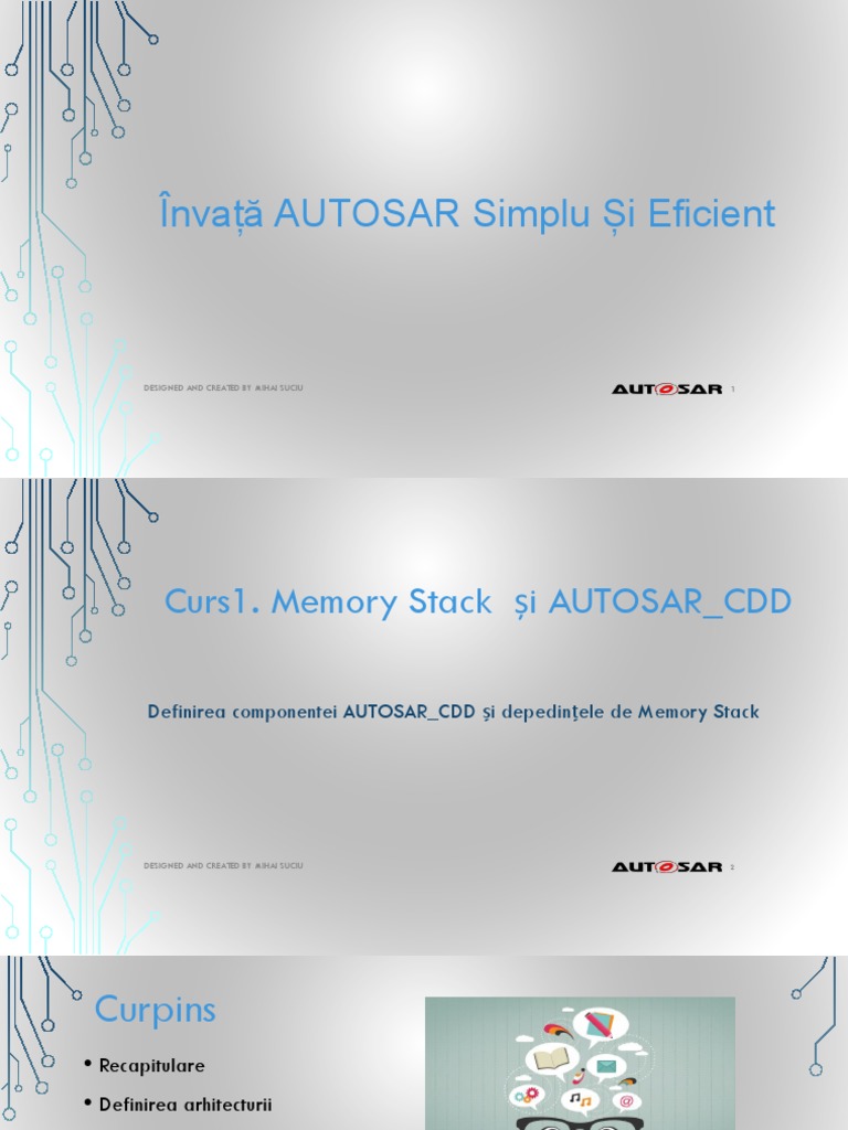 Prezentare Crus 1 MemStack AUTOSAR CDD | PDF