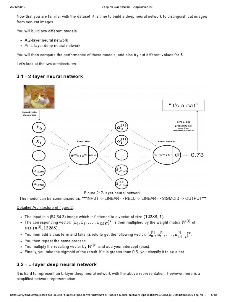 Deep Neural Network - Application 2layer | PDF | Artificial Neural Network | Deep Learning