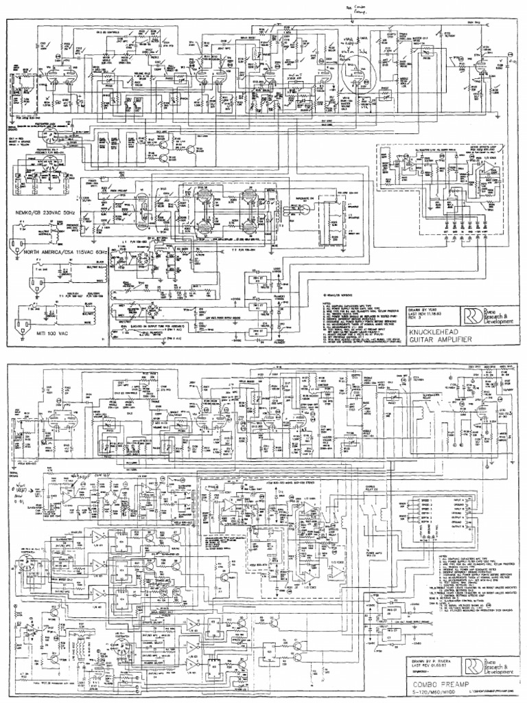 Rivera Knucklehead Amplifier Schematic PDF | PDF