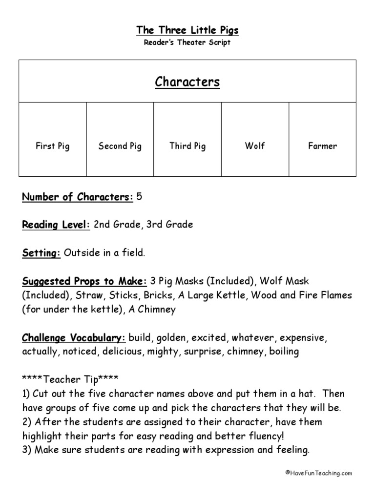 Three Little Pigs PDF | PDF