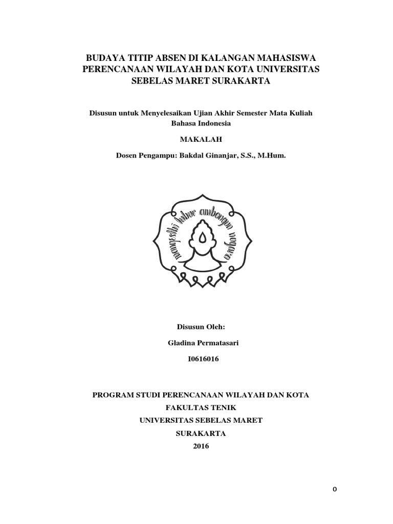 Budaya Titip Absen Di Kalangan Mahasiswa | PDF