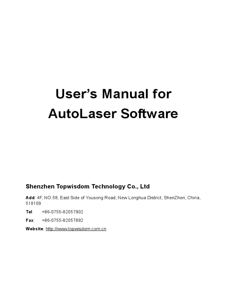 User's Manual For AutoLaser Software | Download Free PDF | Computer ...