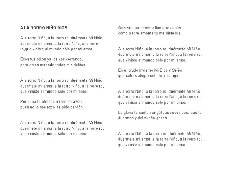 A La Rorro Niño Dios | PDF