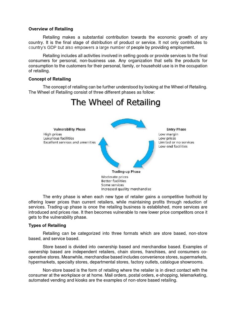Overview of Retailing | PDF | Retail | Supply Chain Management