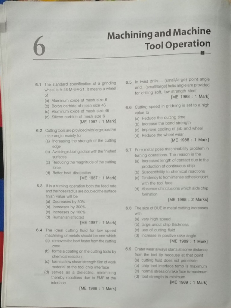MADEEASY Manufacturing Questions | PDF