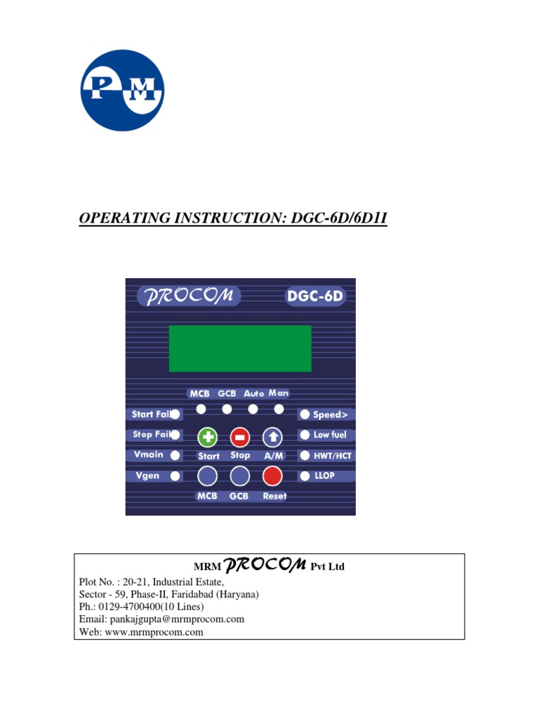Amf Controller Device PDF | PDF | Electric Generator | Switch