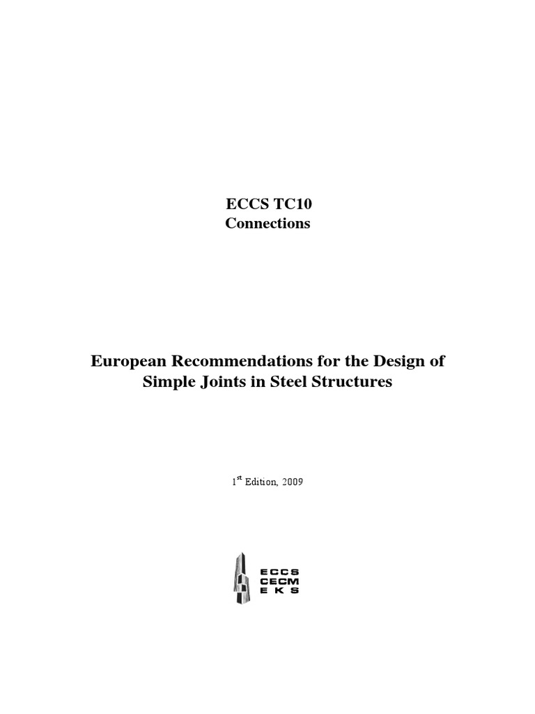 REF60 ECCS Recommendations Simple Joints PDF | PDF | Bending | Screw