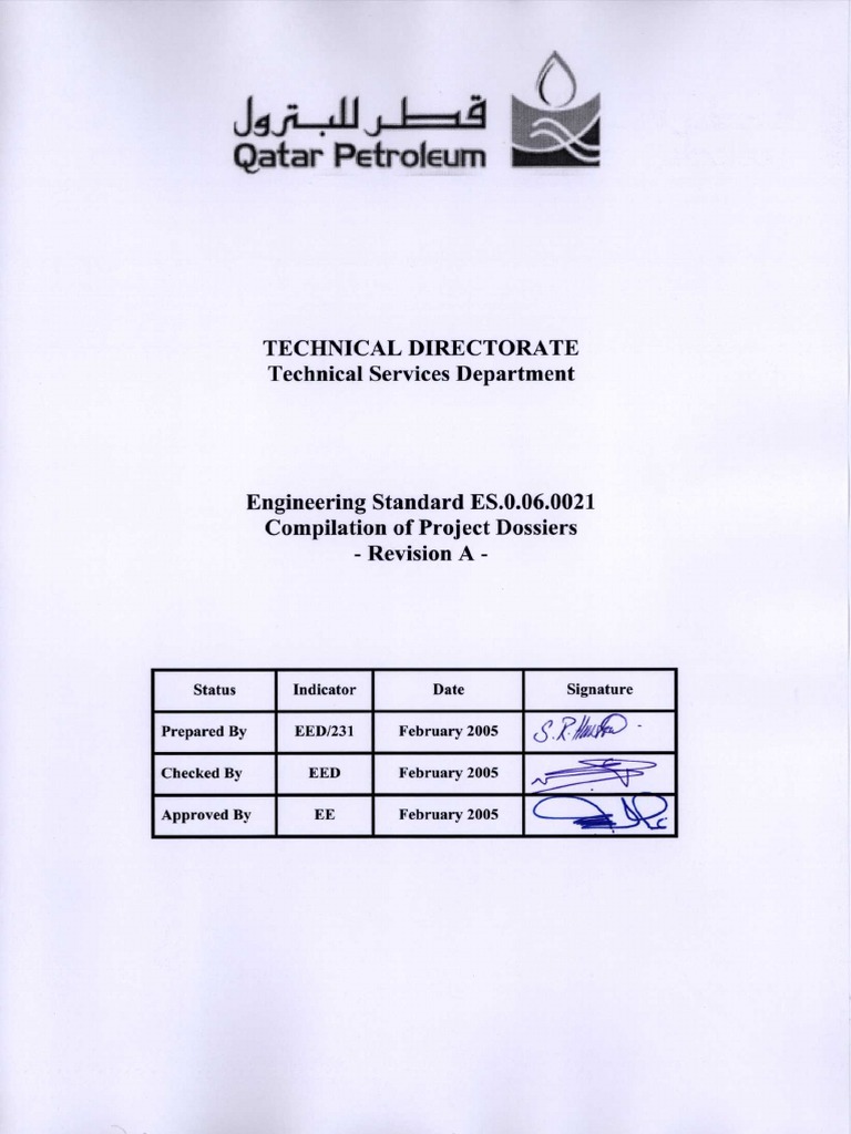 ES.0.06.0021 - Project Dossier | PDF | Pipeline Transport | Telemetry