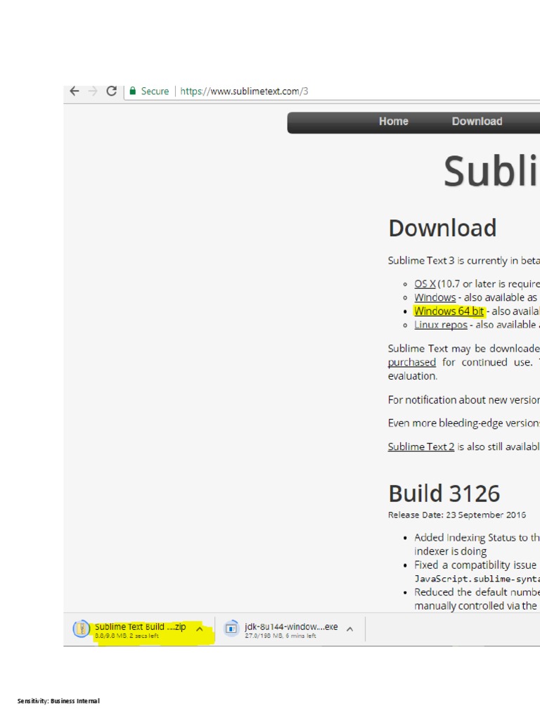 Installation of Sublime Text3 | PDF