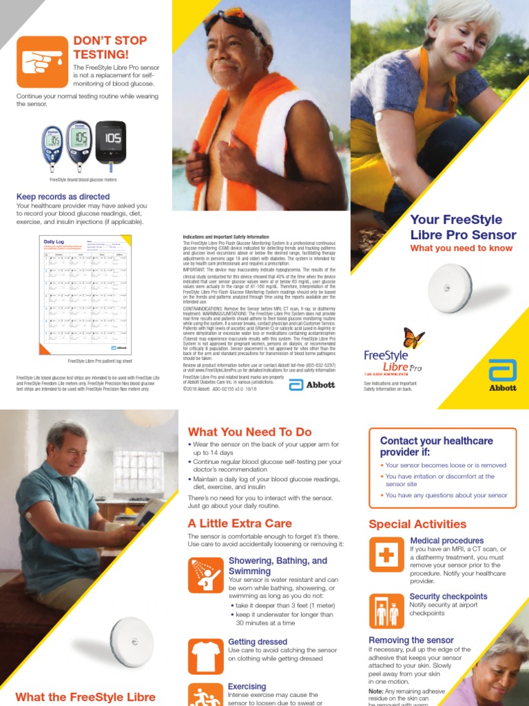 FreeStyle Libre Pro Patient Brochure | PDF | Medicine | Clinical Medicine