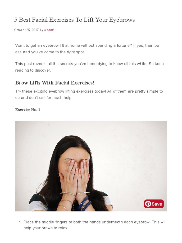 Effective Eyebrow Lifting Exercises | PDF | Eyebrow | Sports