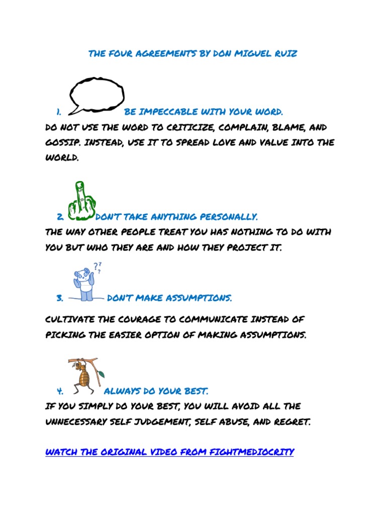 The Four Agreements by Don Miguel Ruiz | PDF