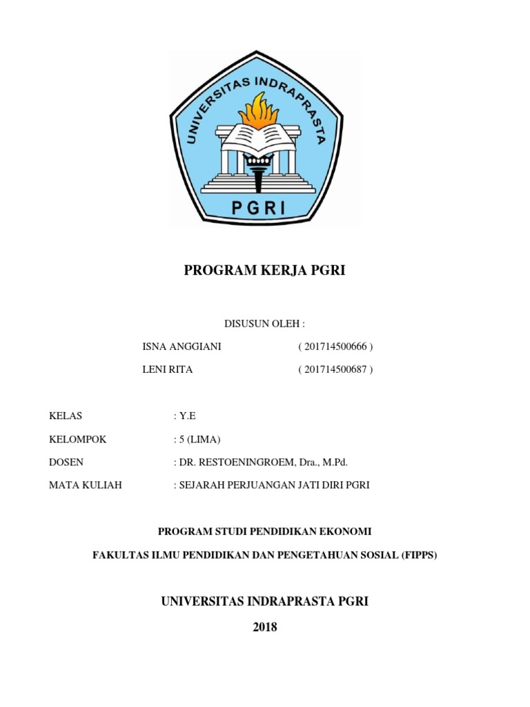 Program Kerja Pgri | PDF
