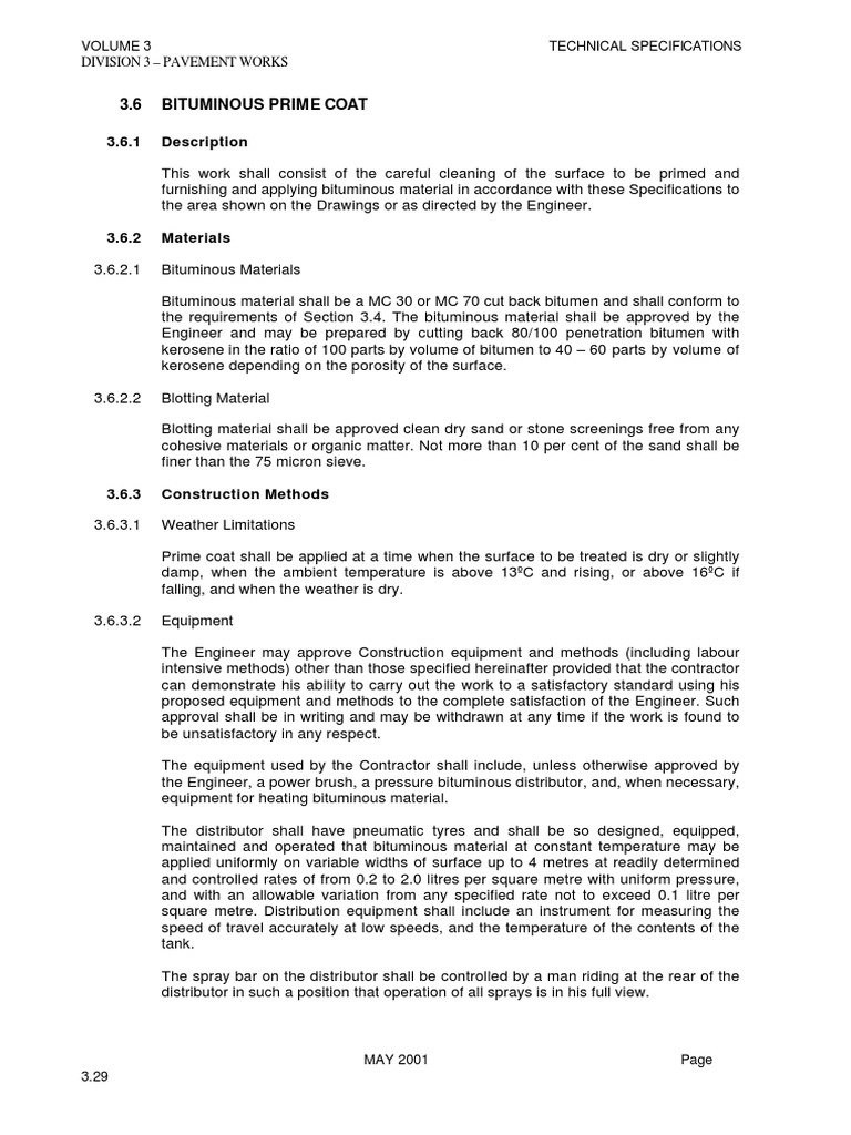 Bituminous Prime Coat PDF | PDF | Asphalt | Calibration