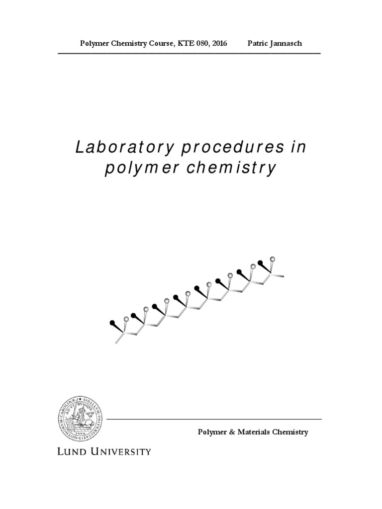 Laboratory Procedures in Polymer Chemistry | PDF | Polymerization ...