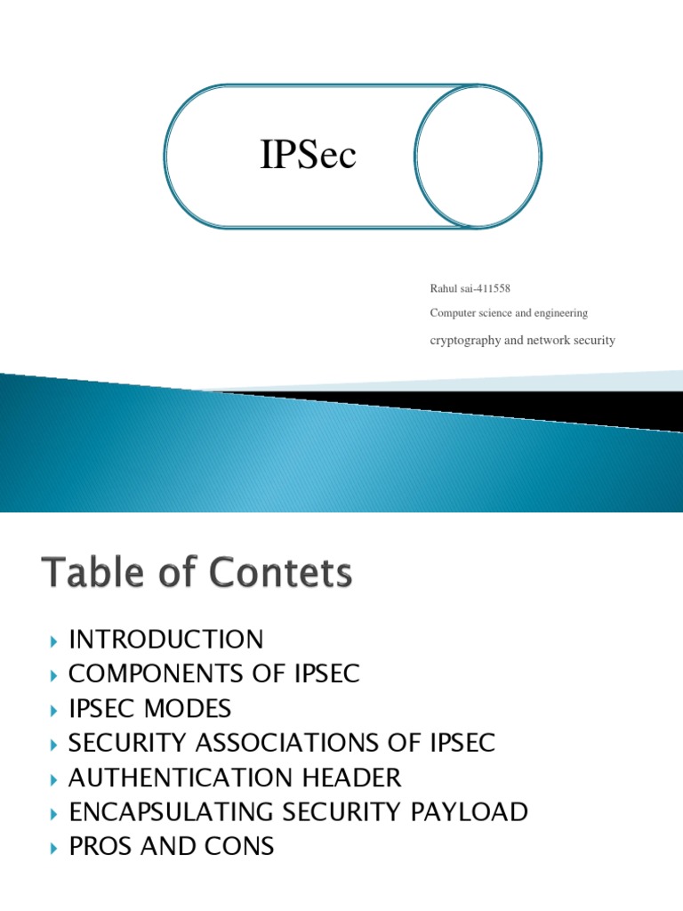 Ipsec | PDF | Internet Protocols | Telecommunications Standards Ipsec | PDF | Internet Protocols | Telecommunications Standards