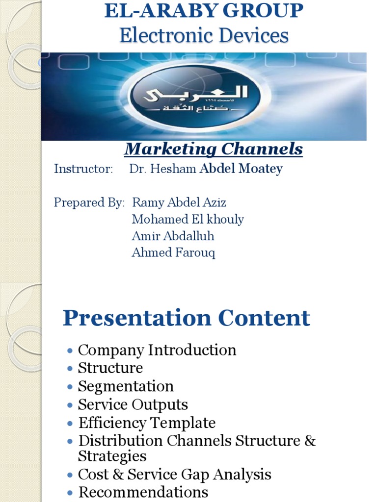 El Araby Group 4 | PDF | Retail | Sales