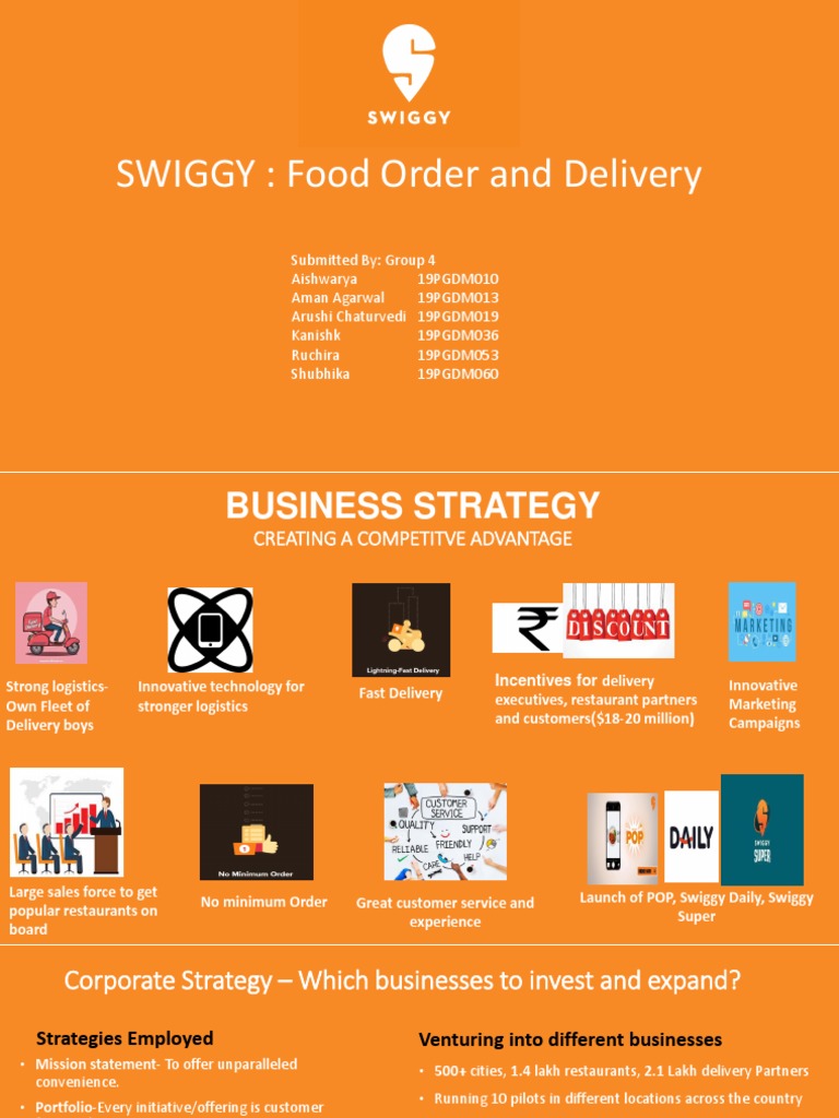 Strategy_Swiggy | Strategic Management | Supply Chain