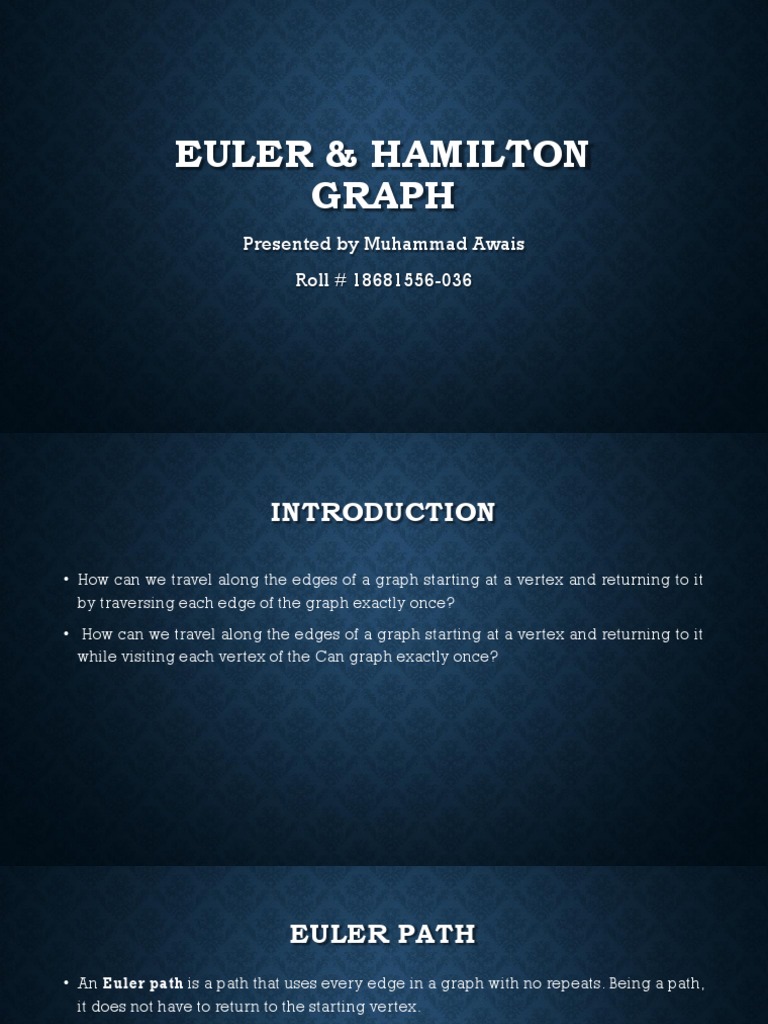 Euler & Hamilton Graph | PDF | Vertex (Graph Theory) | Theoretical Computer Science