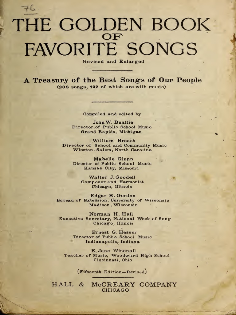 GoldenBookofSong1923 PDF | PDF | The Star Spangled Banner