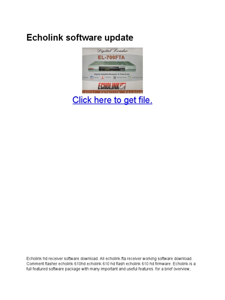 Echolink Software Update | PDF | Amateur Radio | Personal Computers